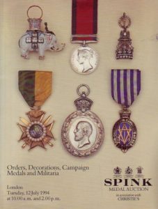 Spink Orders, Decorations, Campaign Medals and Militaria London 7/12/94 ...
